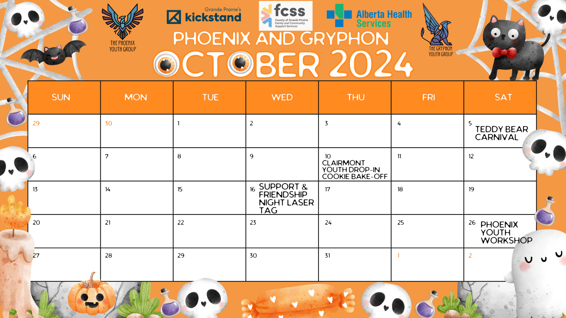 Resource Centre for Suicide Prevention – October Calendar – Everyone is ...